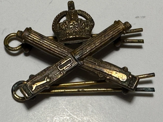 WW1 BRITISH BEF MGC Machine Gun Corps Cap Badge original pins £43.04 ...