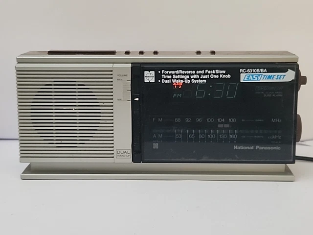 VINTAGE NATIONAL PANASONIC RC-6310B Digital FM/AM Dual Alarm Clock ...