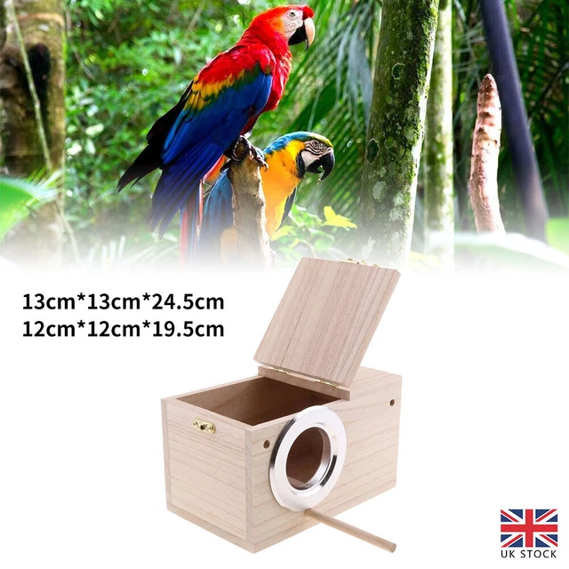 WOODEN BIRDS BREEDING Box Cage for Parrot Budgie Nesting House ...