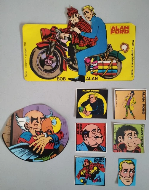 ALAN FORD MAGNUS Editoriale Corno 8 Rari Adesivi Originali Ottimi Senza ...