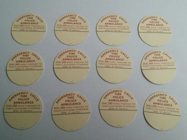 GPO DIAL LABEL X12. Repro. 1950's 300 bakelite. £1.80 - PicClick UK