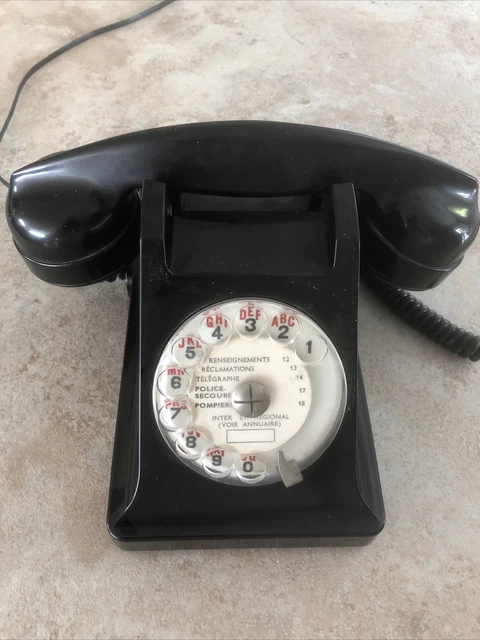 RARE VINTAGE BAKELITE Telephone Art Deco Retro Dial Phone French £199. ...