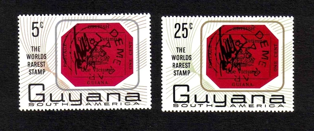 GUYANA 1967 WORLD'S Rarest Stamp complete set of 2 values (SG 414-415 ...