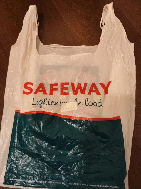 1980'S RARE SAFEWAY polythene shopping carrier bag, ABC Now earn Triple ...