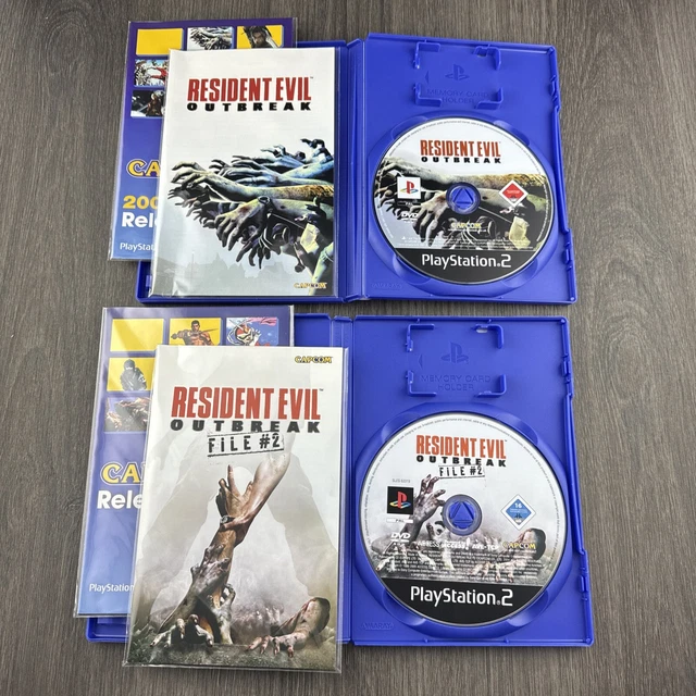 RESIDENT EVIL OUTBREAK + Fichier #2 PS2 PlayStation 2 Games ...