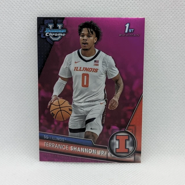 TERRANCE SHANNON JR. (réfracteur rose) - 2024 1er Bowman Chrome U #79 ...