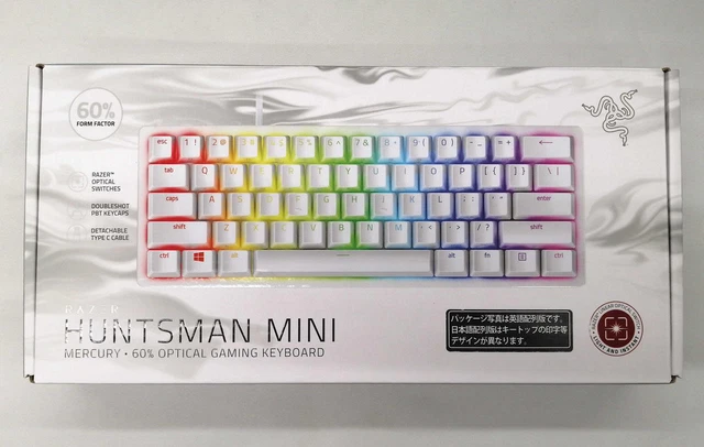 CLAVIER DE JEU Razer Huntsman Mini Petit Blanc Mercury - Clicky Optique ...