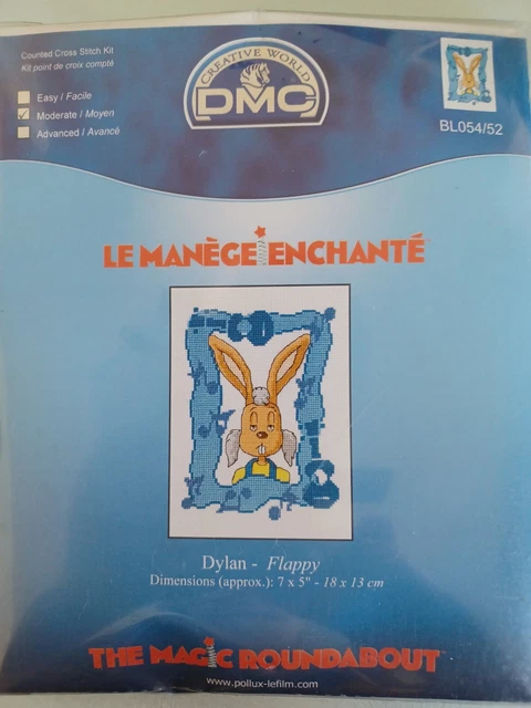NEW, DMC, MAGIC Roundabout, Counted Cross Stitch Kit. 'Dylan - Flappy ...
