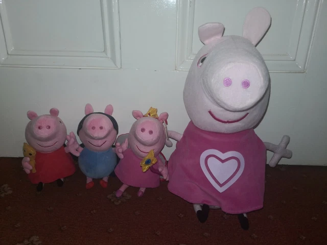 PEPPA PIG GEORGE Super Hero Princess Talking Soft Plush Toys Bundle Set ...