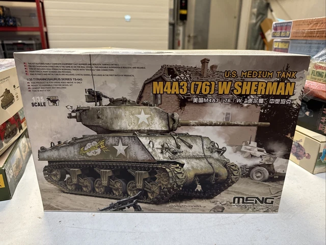MENG TS-043 1/35 US Medium Tank M4A3 (76) W Sherman Sealed Bags £40.00 ...