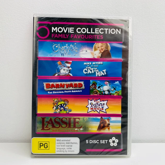 5 MOVIE COLLECTION FAMILY FAVOURITES DVD Charlottes Web Cat In The Hat ...
