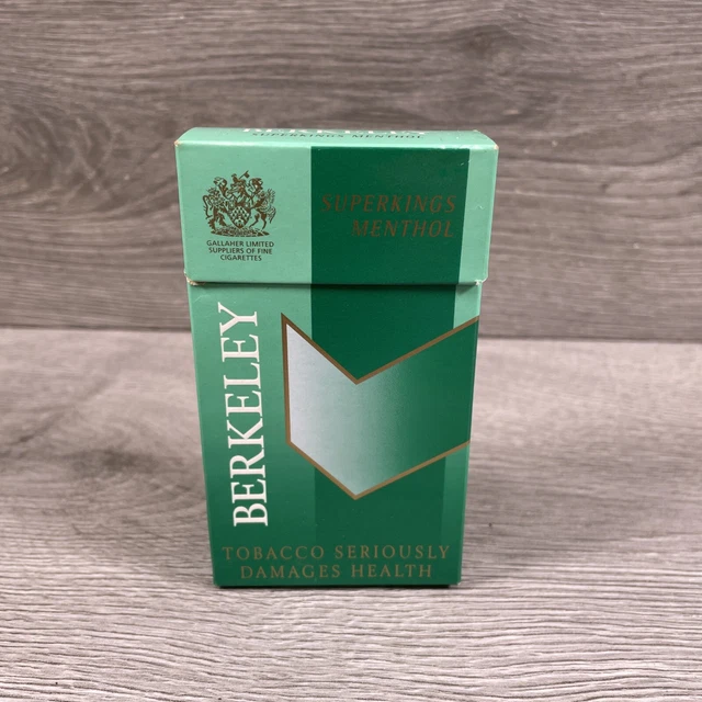EMPTY CIGARETTE PACKET Berkeley Super Kings Menthol 20 Cigarette Packet ...