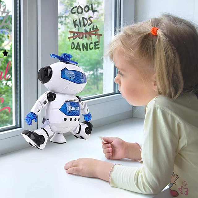 FUN FLASHING SOUNDING Robot Battery Powered Dynamic Sliding Robots for ...