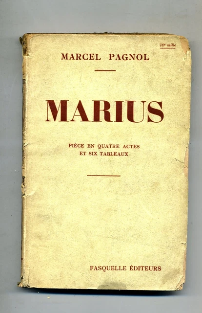 M.PAGNOL # MARIUS-PIÈCE en quatre actes et six tableaux #Fasquelle ...