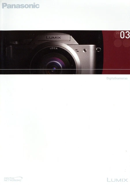 PANASONIC LUMIX DIGITAL Cameras Prospectus 2003 D Catalogue Cameras ...