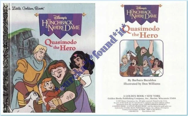 LITTLE GOLDEN BOOK Walt Disney's Hunchback Of Notre Dame Quasimodo The ...