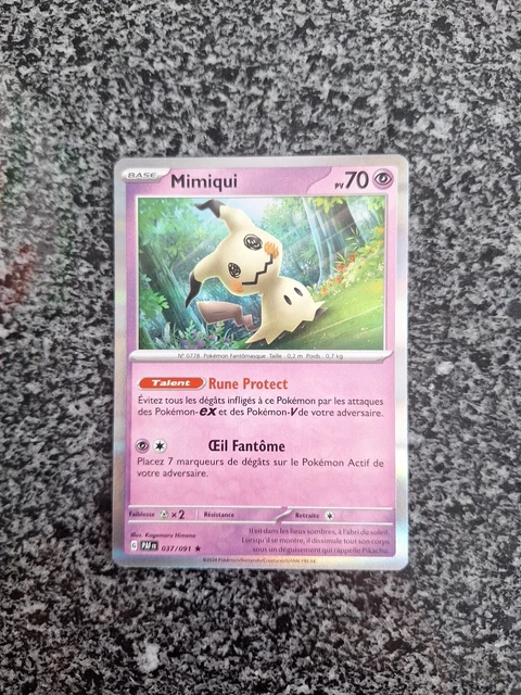 CARTE POKÉMON MIMIQUI 037/091 Holo EV4.5 DESTINÉES DE PALDEA NEUF FR EUR 1,00 - PicClick FR
