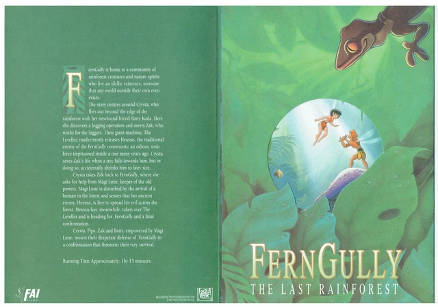 ANIMATED FANTASY MOVIE Brochure FernGully The Last Rainforest EUR 25,73 ...