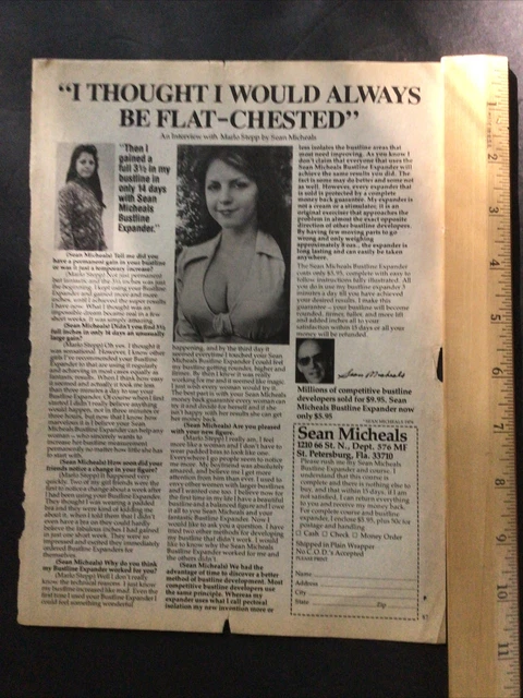 VINTAGE SEAN MICHAELS Bust Developer Ad Clipping Original Magazine ...