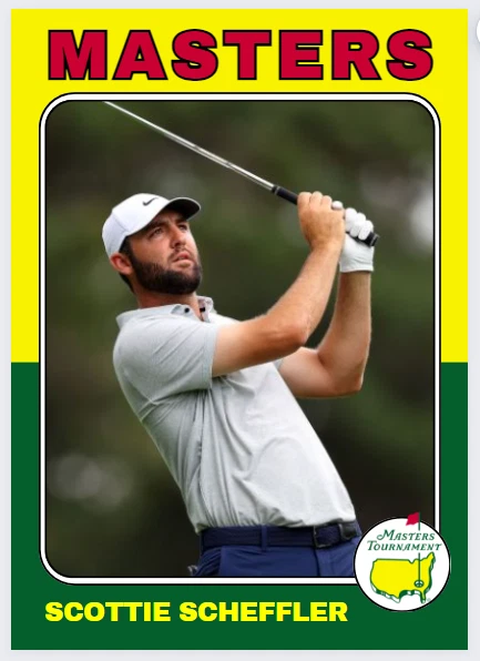 2024 SCOTTIE SCHEFFLER Future Star Golf Rookie Card PGA 2024 Masters ...