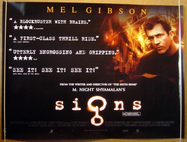 SIGNS (2002) ORIGINAL Poster - M. Night Shyamalan, Mel Gibson, Joaquin ...