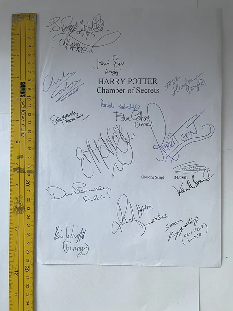 HARRY POTTER 15 x Actors Authentic Signed Script Cover - The Chamber Of ...
