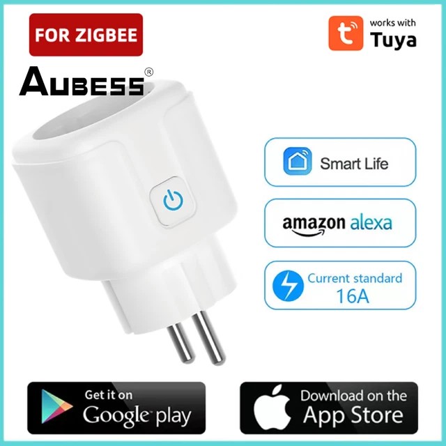 16A TUYA REMOTE Control with Metering Statistics Zigbee Smart Socket ...