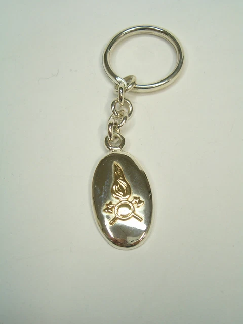 PORTE-CLÉS EN ARGENT 925 Avec Symbole Pompiers Du Feu Or 750 - Pompiers ...