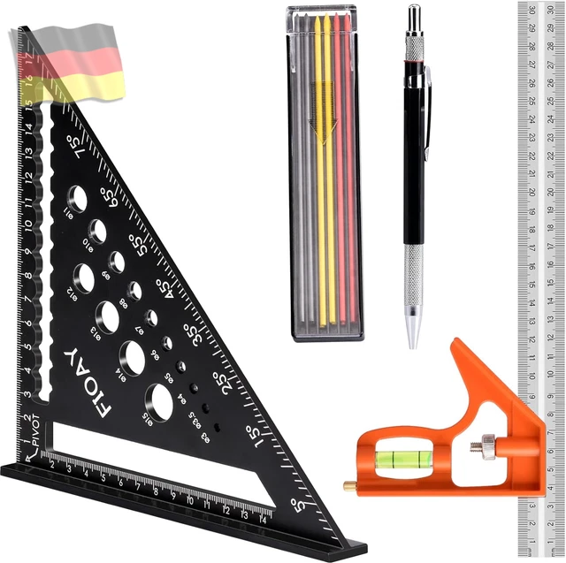 ZIMMERMANNSWINKEL 180MM KOMBINATIONSWINKEL 300MmMultifunktional Dreieckslineal S EUR 32,32 ...
