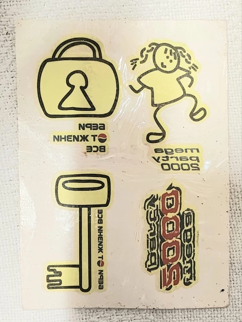 VINTAGE RUSSIAN PEPSI Cola Labels Temporary Tattoo Rare Sample Party ...