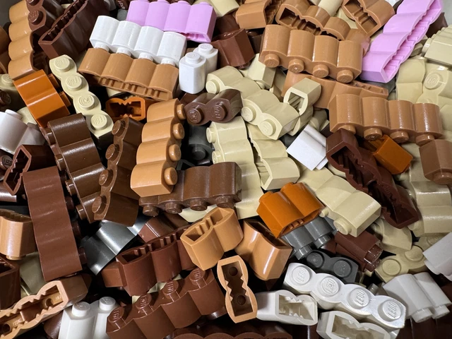 100 X LEGO Palisaden Palisade Mauerstein Baustein Legostein 30136 30137 ...