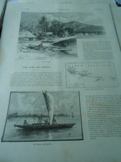 GRAVURE 1889 - Les Iles de Samoa EUR 8,80 - PicClick FR