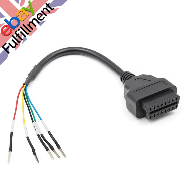 16-PIN OBD OBD2 Female K Line CAN Line Jumper Tester Connector Car ...