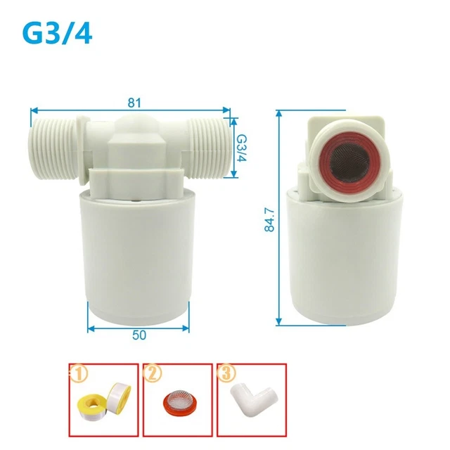 VANNE FLOTTANTE VANNE de contr?le de l'eau vanne bille flottante G1/2 G3/4 v EUR 8,56 - PicClick FR