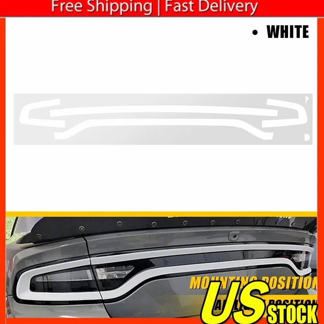 FOR CHARGER RACE Track Tail Light Rear White Vinyl Decal Tint Overlays ...