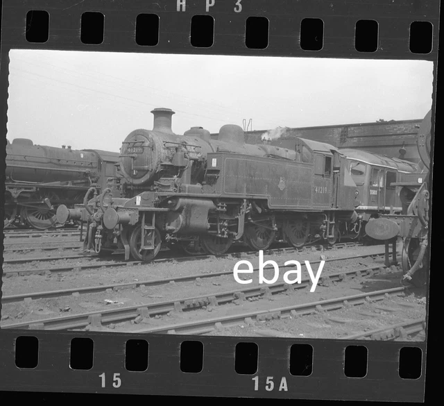 ORIGINAL 35MM NEGATIVE OF BR LMS STEAM TANK LOCO 41219 + D5011 £3.99 ...