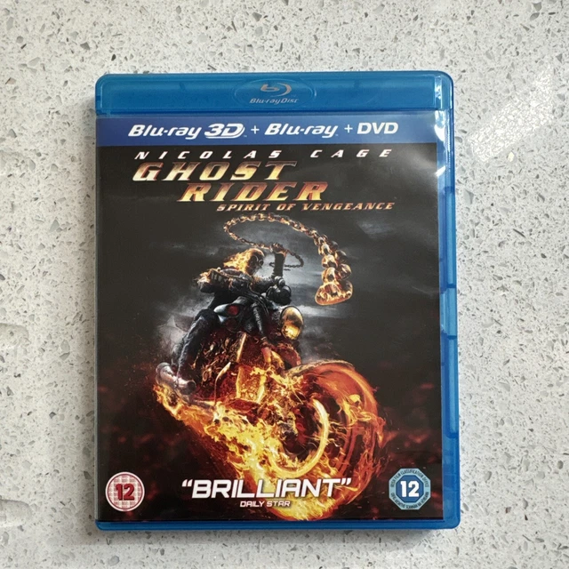 GHOST RIDER - Spirit Of Vengeance (Blu-ray 3D, 2012) DVD - Blu Ray ...