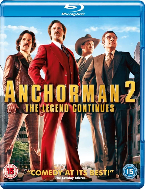 ANCHORMAN 2 1-DISC Blu-ray (Blu-ray) Will Ferrell Paul Rudd Steve ...
