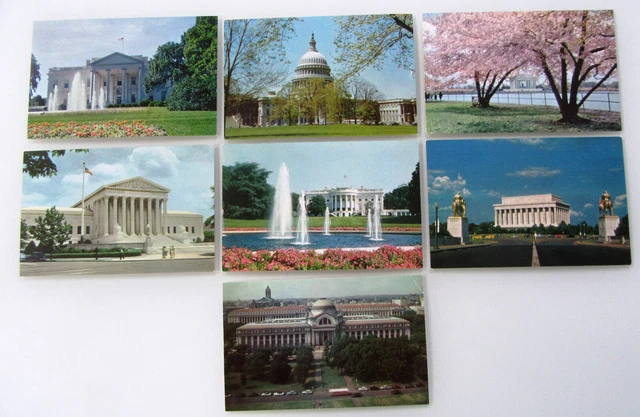 USA POSTCARDS LOT 7 x WASHINGTON D.C. Amerika America Postkarten ca ...