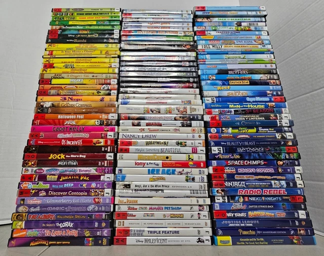 WHOLESALE LOT 100+ DVDs Kids & Family Children's Baby Pixar Disney Veggie Potter $24.53 ...