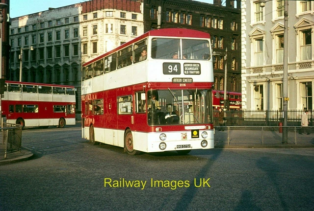 BUS PHOTO - Manchester Corporation bus 2116 Piccadilly Gardens – 1971 £ ...