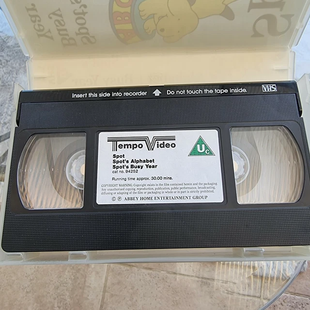 VINTAGE SPOT VHS cassette tape Spot's Alphabet And Spot's Busy Year ...
