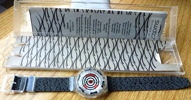 OROLOGIO SWATCH 1995 SKUBA"" SMILE ""SBK SDK 127 N/BATT TUTTO ORIGINALE ...