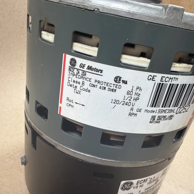 TESTED🔥 ECM 1/2HP Blower Motor 2.3 Controller GE 5SME39HL0252 208/230V ...