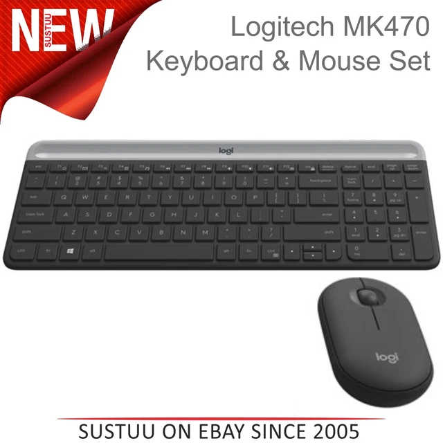 LOGITECH MK470 SLIM Wireless Keyboard & Mouse Combo Set│AZERTY French ...