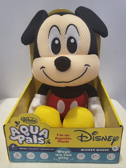 DISNEY MICKEY MOUSE Aqua Pals Water plush kids Toy Gift £17.99 ...