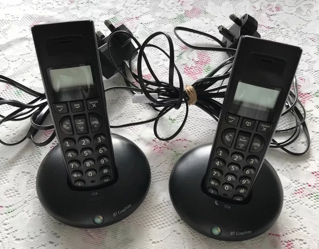 BT GRAPHITE 1100 Cordless Twin Double Home Phones With Bases £15.00 ...