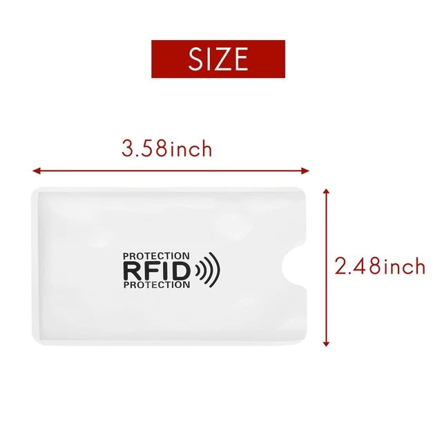10PCS ALUMINUM FOIL -degaussing card cover RFID shielding bag NFC ...