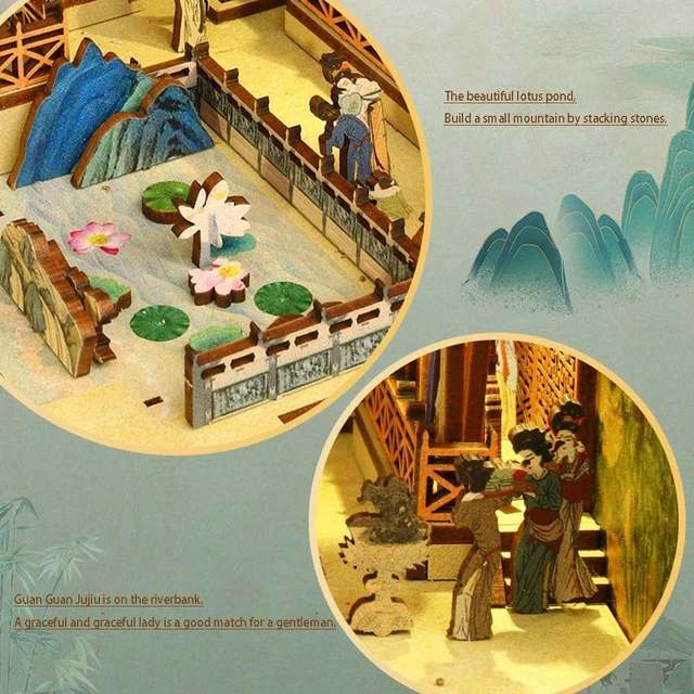 DIY BOOK NOOK Stories in Books Series Wooden Miniature House Toy Kit ...