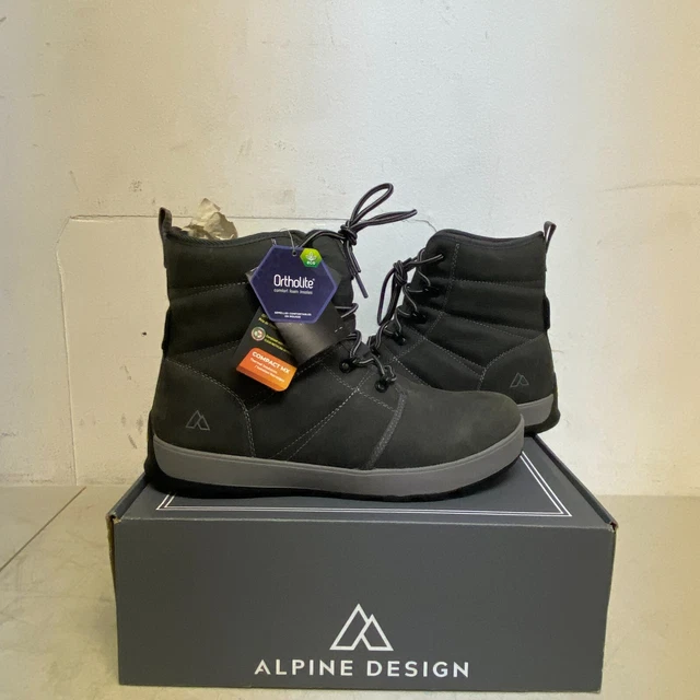 ALPINE DESIGN Kamik Men's Ezra Grey Suede Winter Boots Leather Upper ...